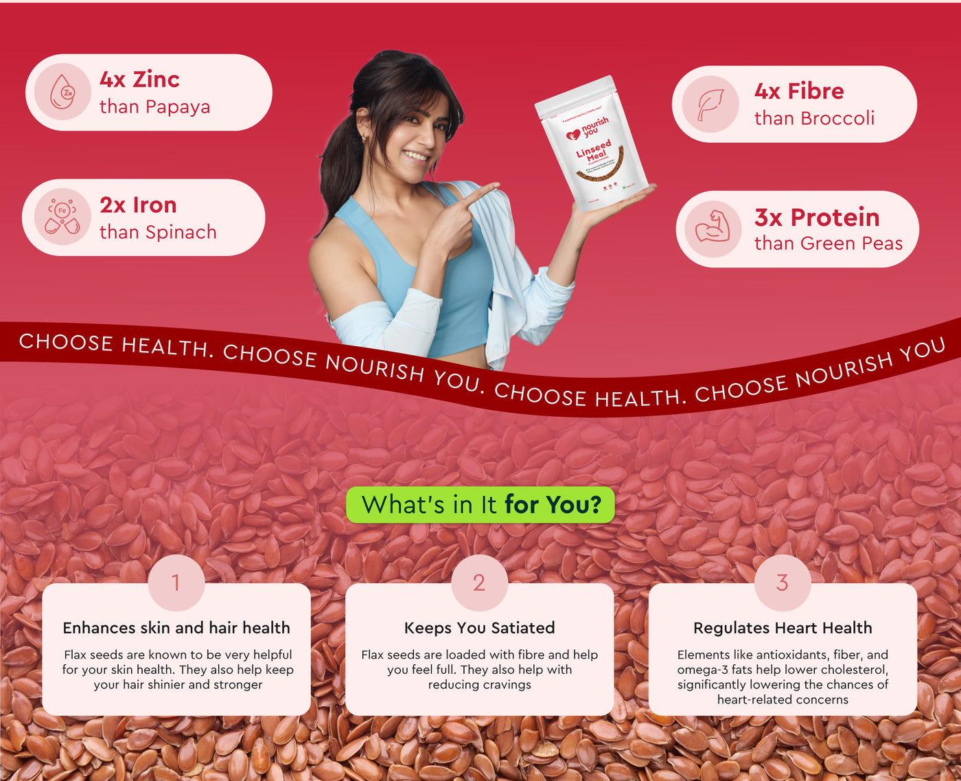 Linseed Meal | Organic Flaxseed Powder - Nourish You