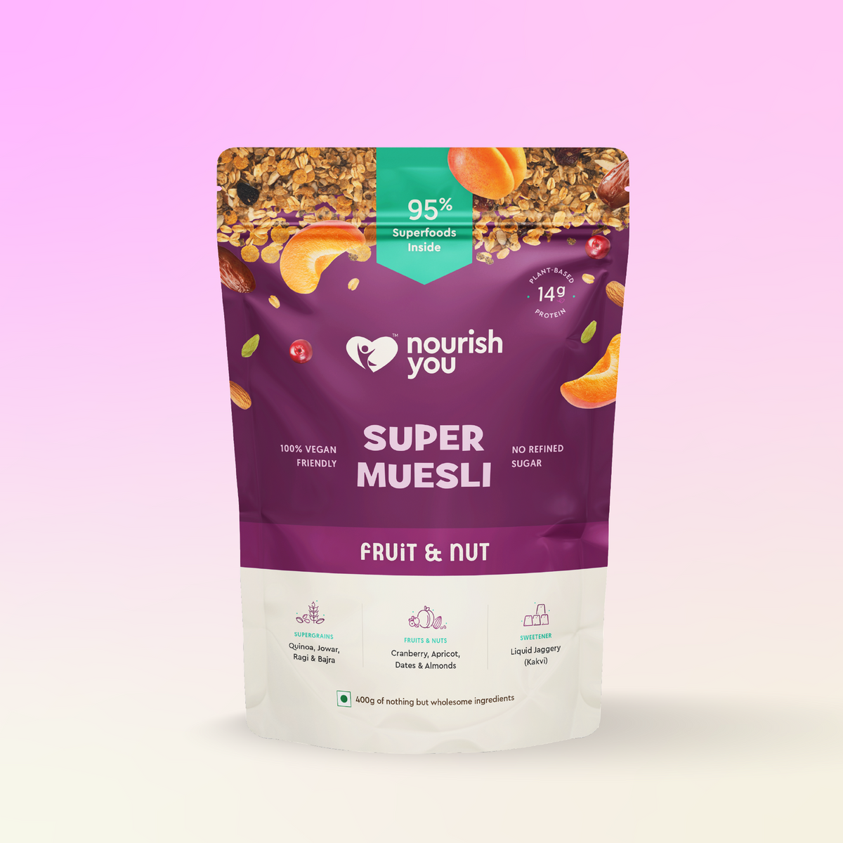 Super muesli - fruit & nut | 400g — Nourish You