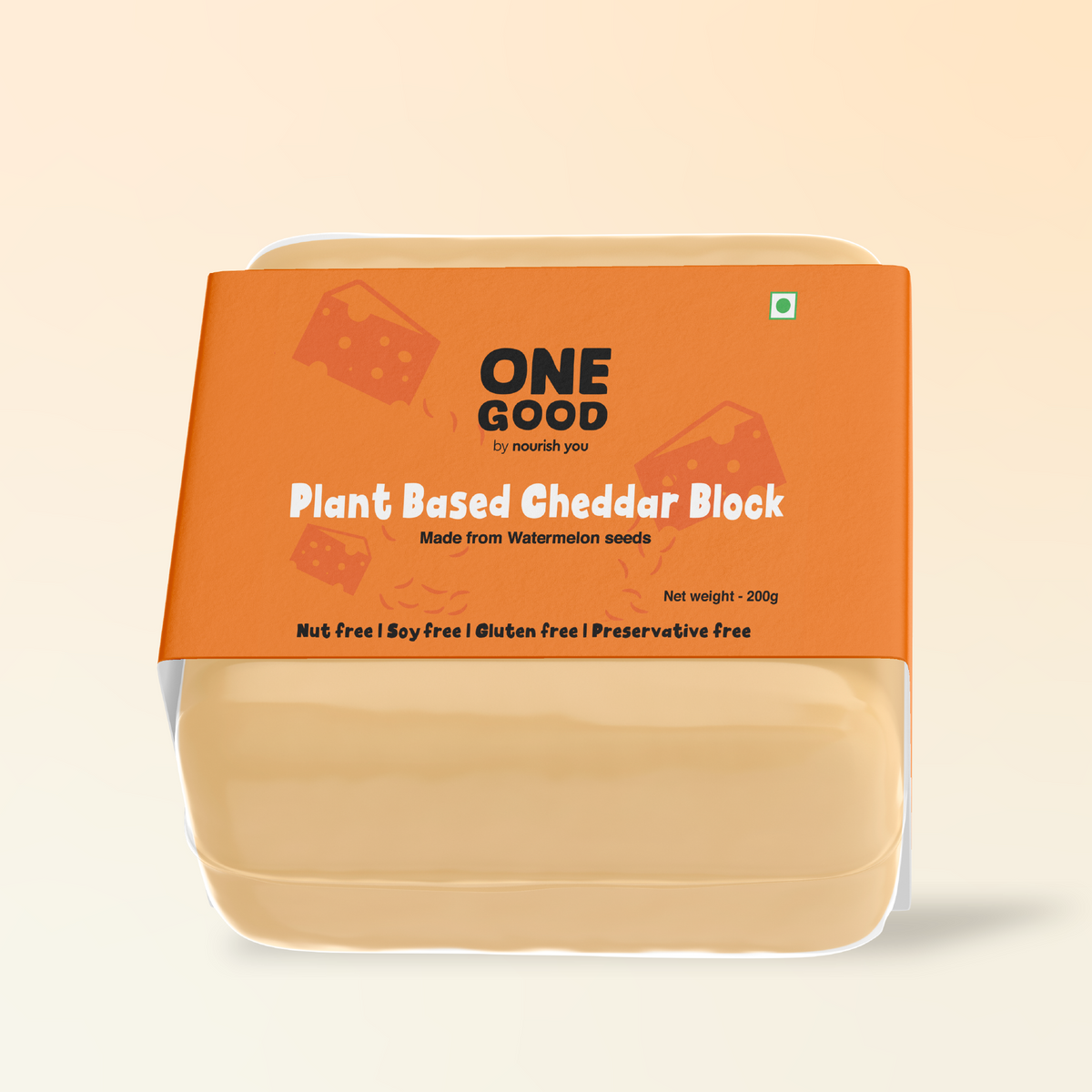 Plant based cheddar cheese block | 200 gm — Nourish You