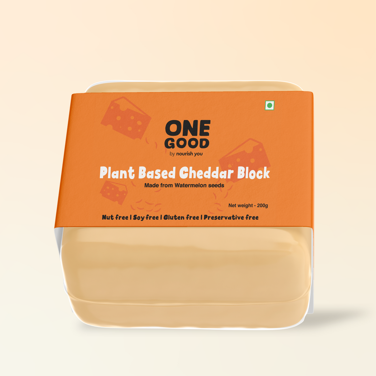 Plant based cheddar cheese block | 200 gm — Nourish You