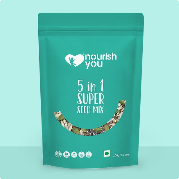 5-in-1 seed mix, Fiber Rich Seeds – Nourish You